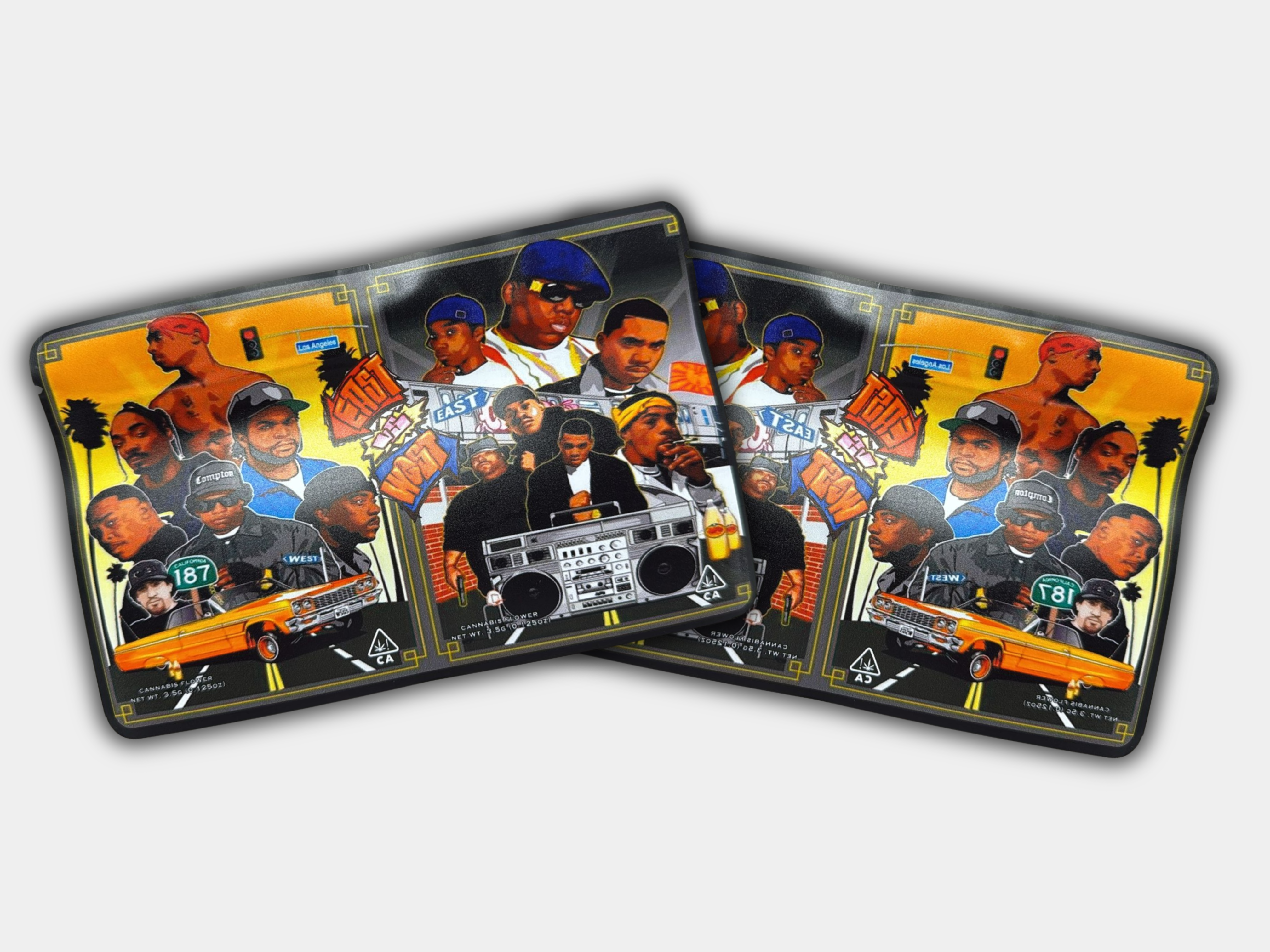 East vs West 7G Mylar Bag | Collector Hip Hop Drop – House of Mylars